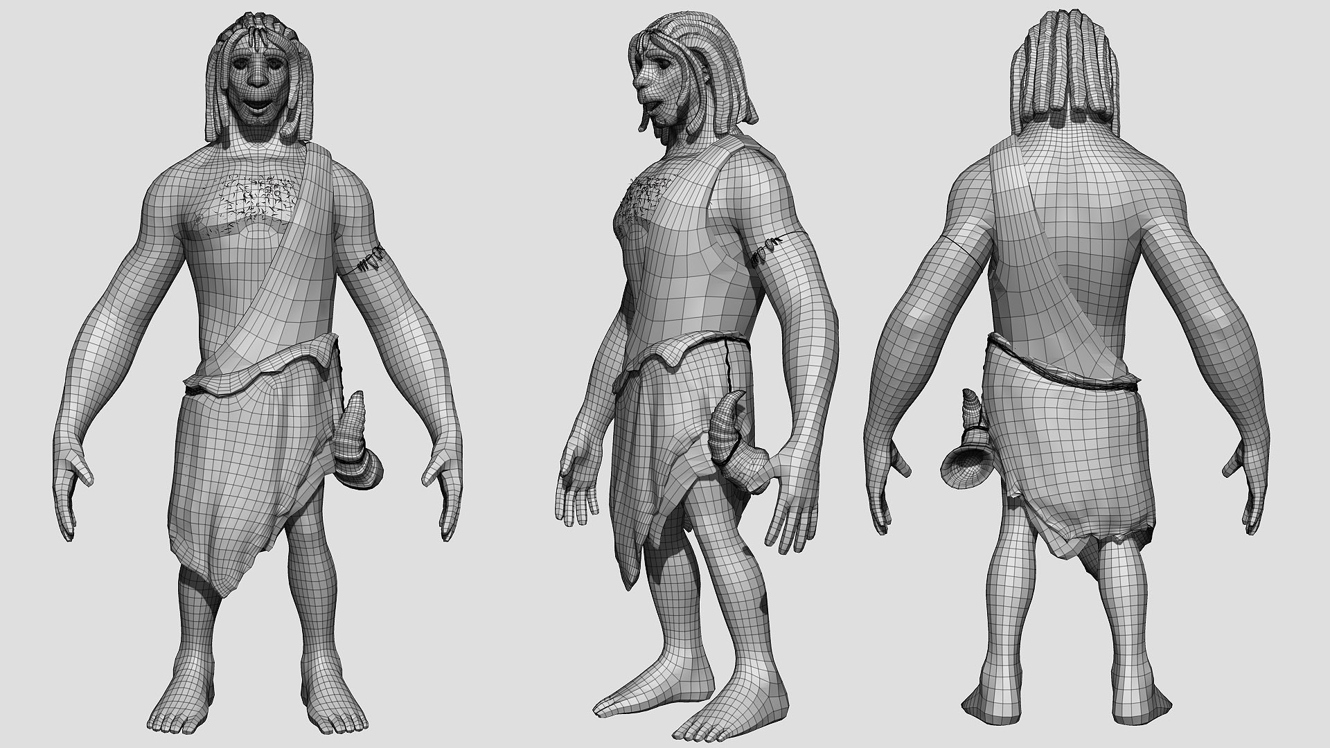3D Model Early Man Stylized Male Character - TurboSquid 2159613