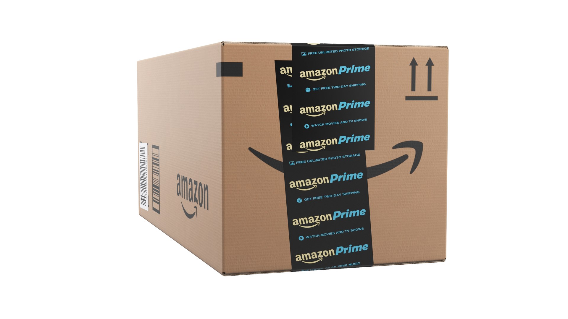 3D Amazon Parcels Box 36x20x18cm - TurboSquid 1990575