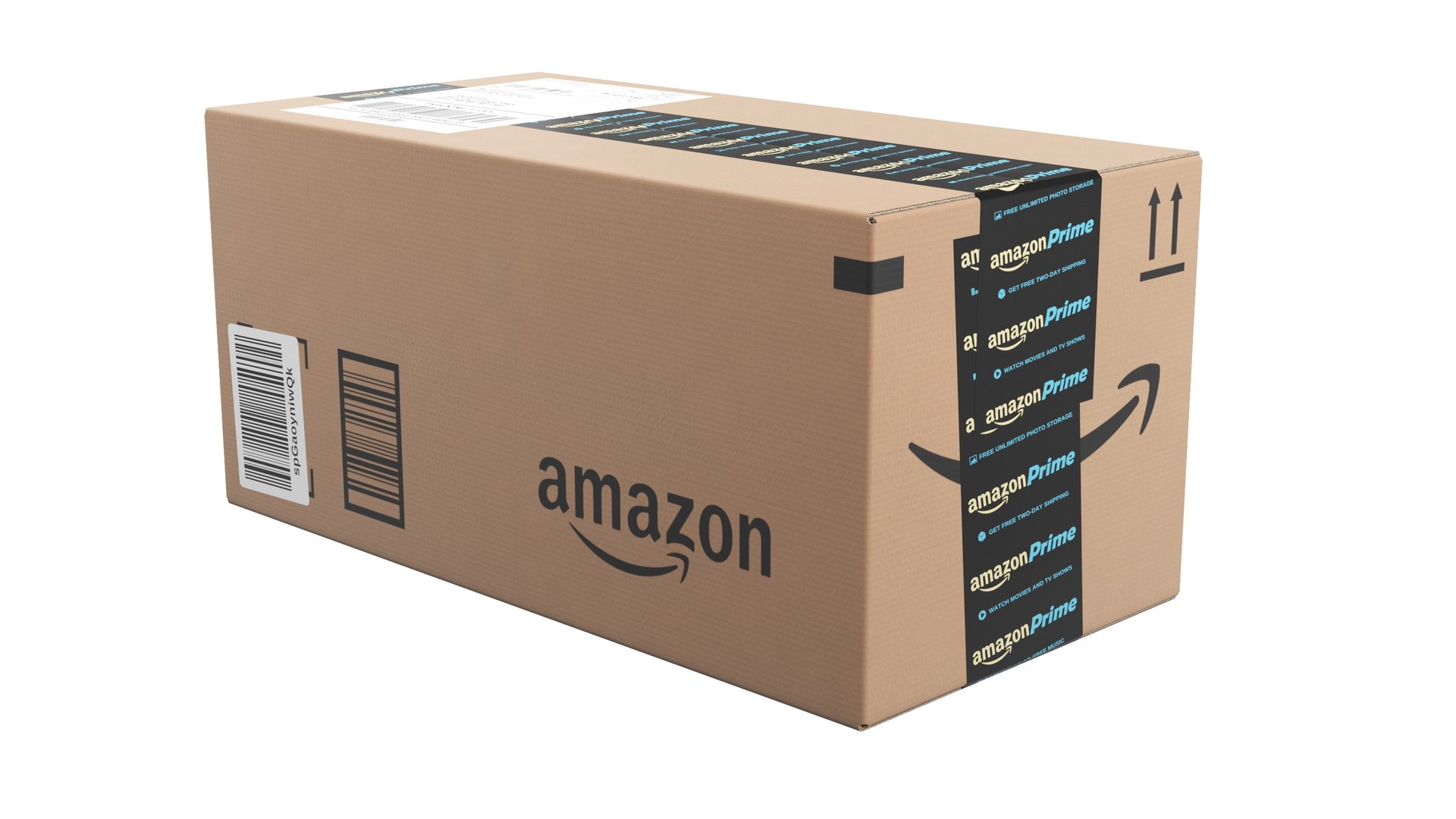3D Amazon Parcels Box 36x20x18cm - TurboSquid 1990575
