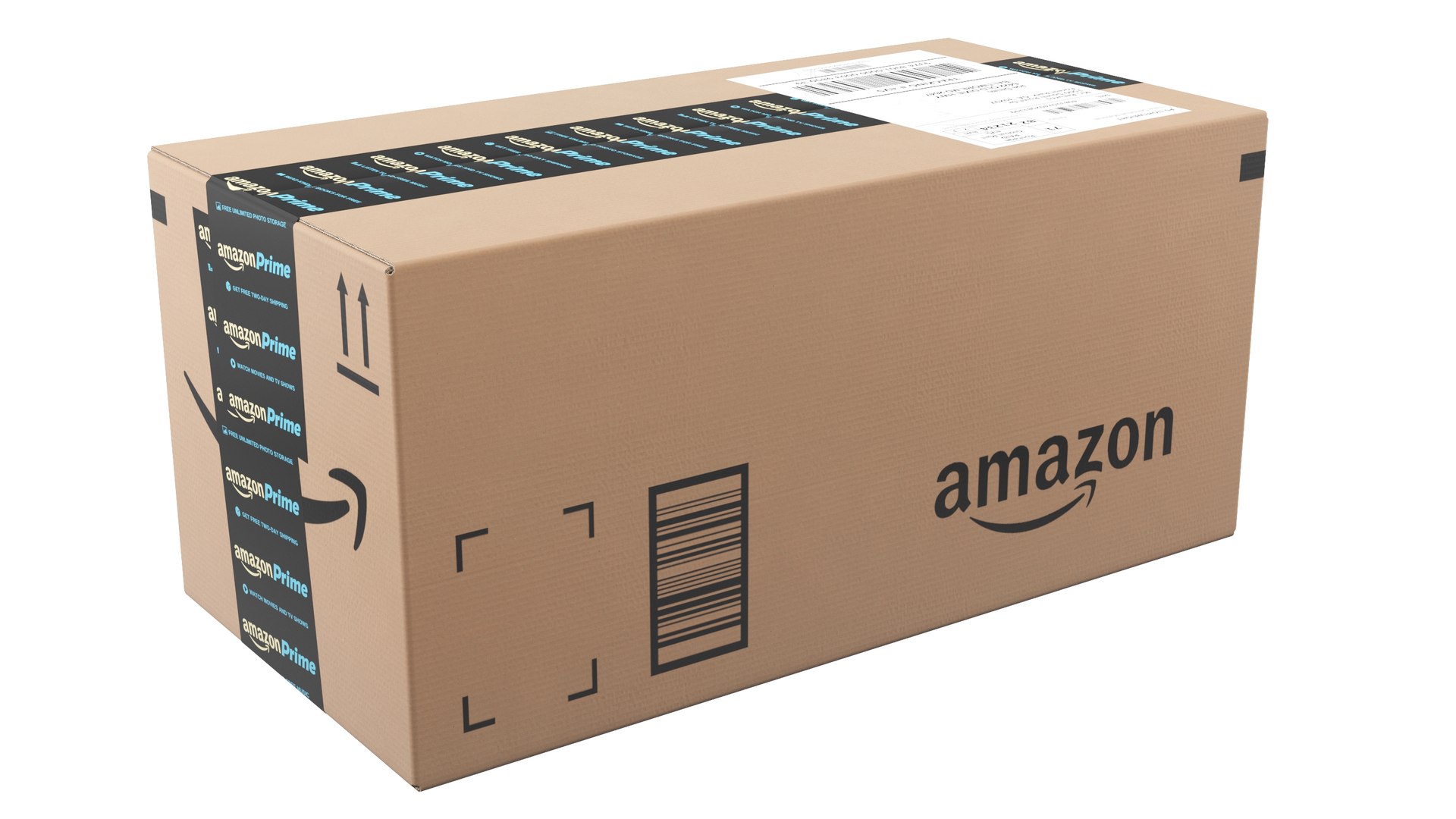 3D Amazon Parcels Box 36x20x18cm - TurboSquid 1990575