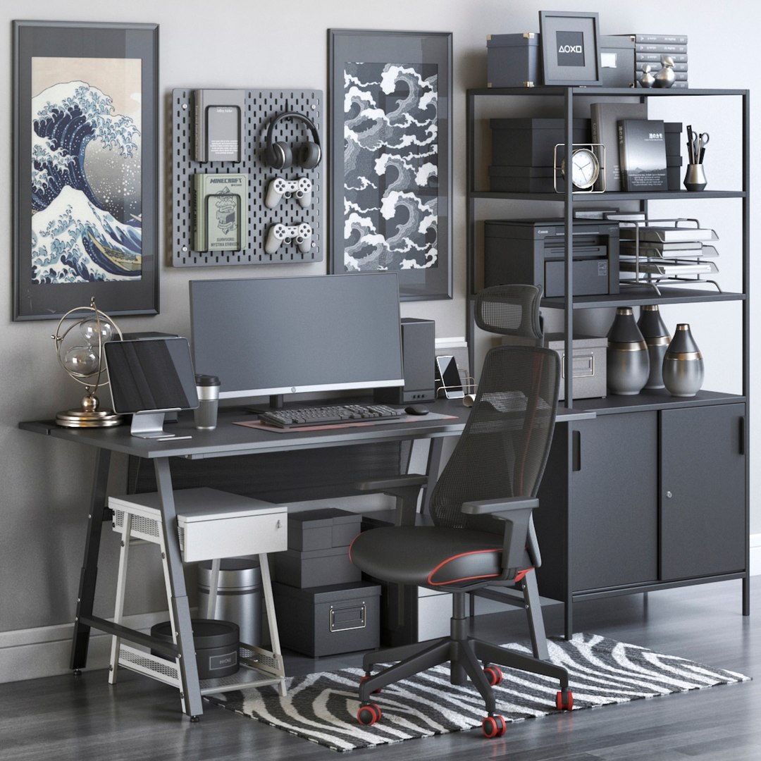 IKEA Office Workplace 139 3D - TurboSquid 2167413