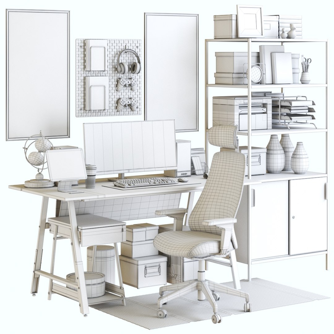 IKEA Office Workplace 139 3D - TurboSquid 2167413