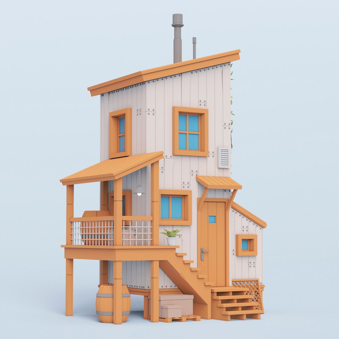 3D Custom House 01 Model - TurboSquid 2344764