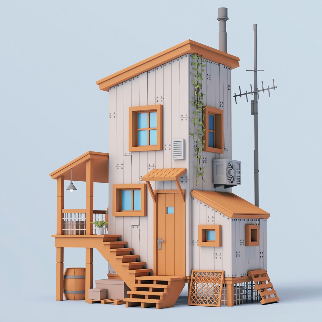 3D Custom House 01 Model - TurboSquid 2344764