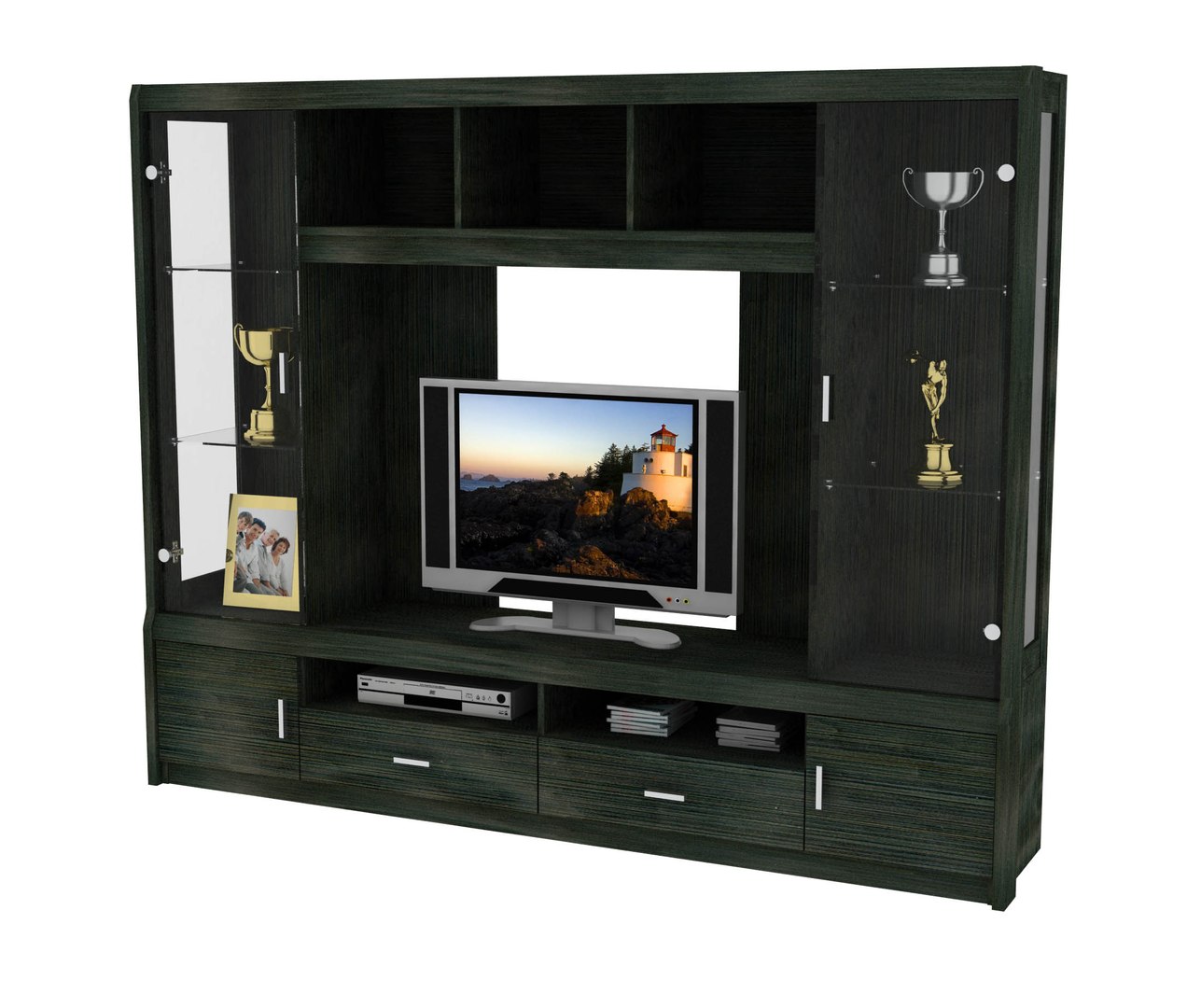 designer wall unit tv cabinet 3ds