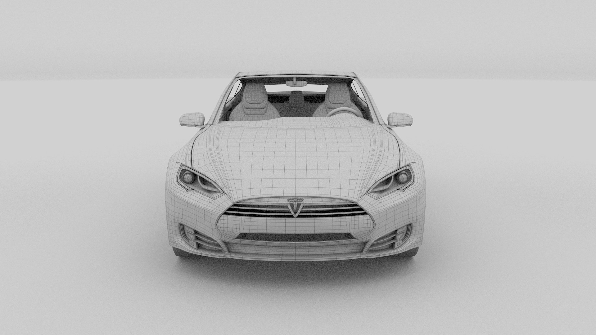 3d Model Tesla S Interior Modeled