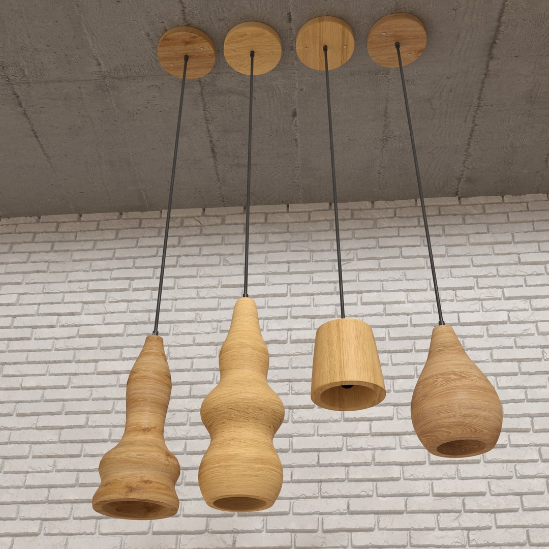 Hanging lamp set 3D - TurboSquid 1831742