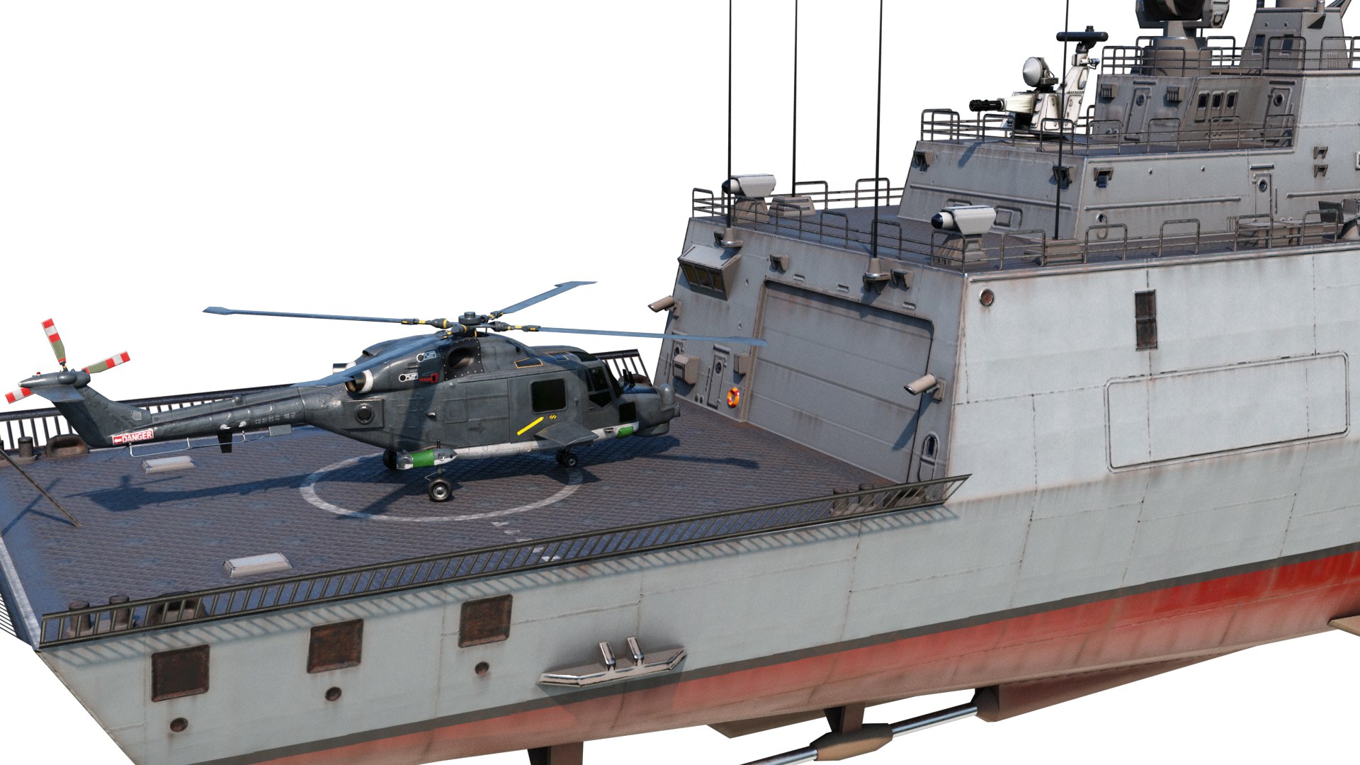 South Korean Navy Chungmugong Yi Sun-sin-class Destroyer KDX-2 3D Model ...