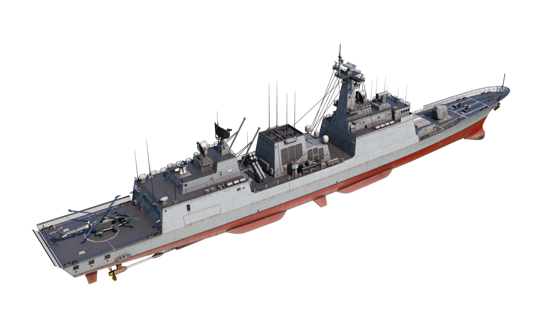 South Korean Navy Chungmugong Yi Sun-sin-class Destroyer KDX-2 3D Model ...