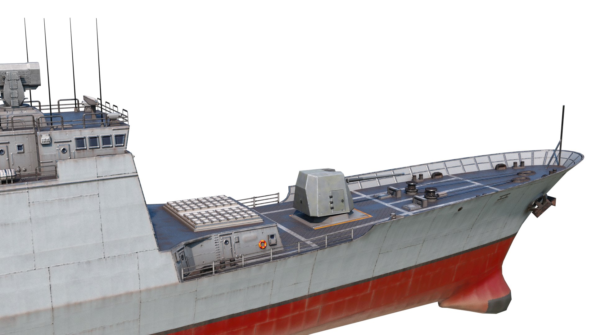 South Korean Navy Chungmugong Yi Sun-sin-class Destroyer KDX-2 3D Model ...