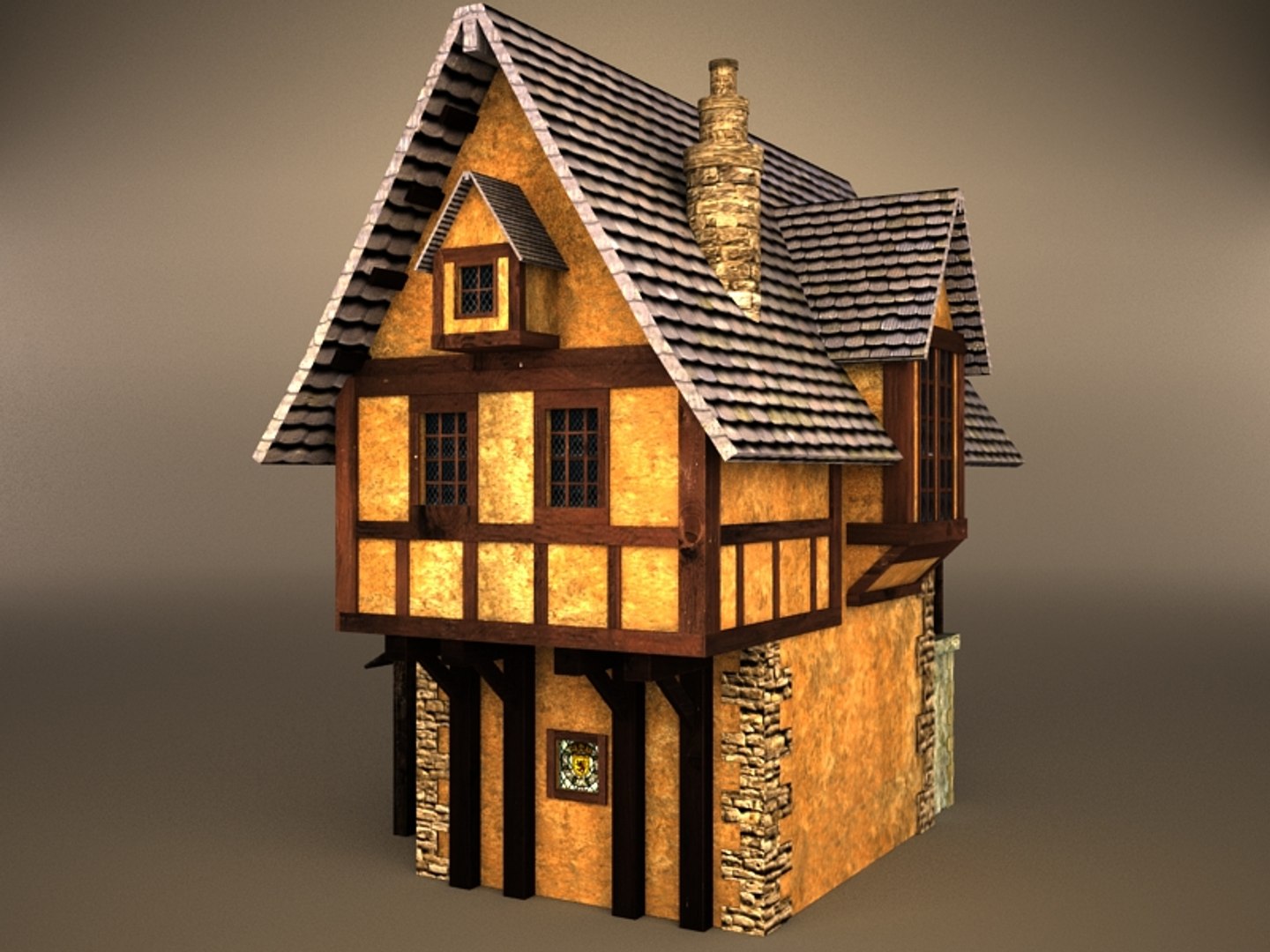 3d medieval house