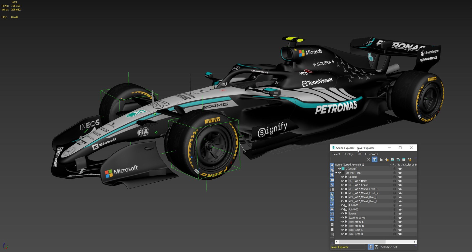 F1 Mercedes AMG W17 2026 Model - TurboSquid 2537337