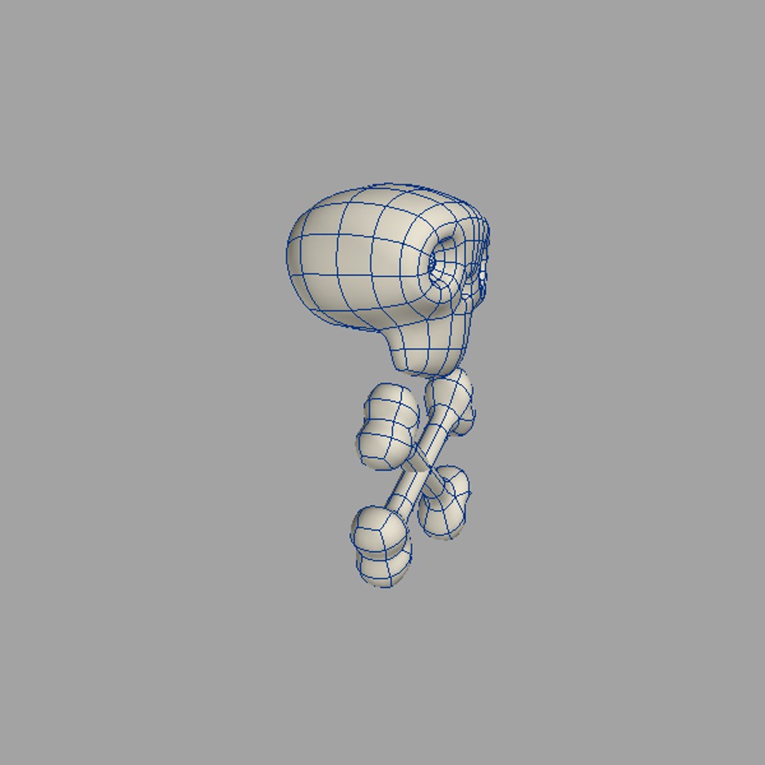 3d Model Cartoon Skull