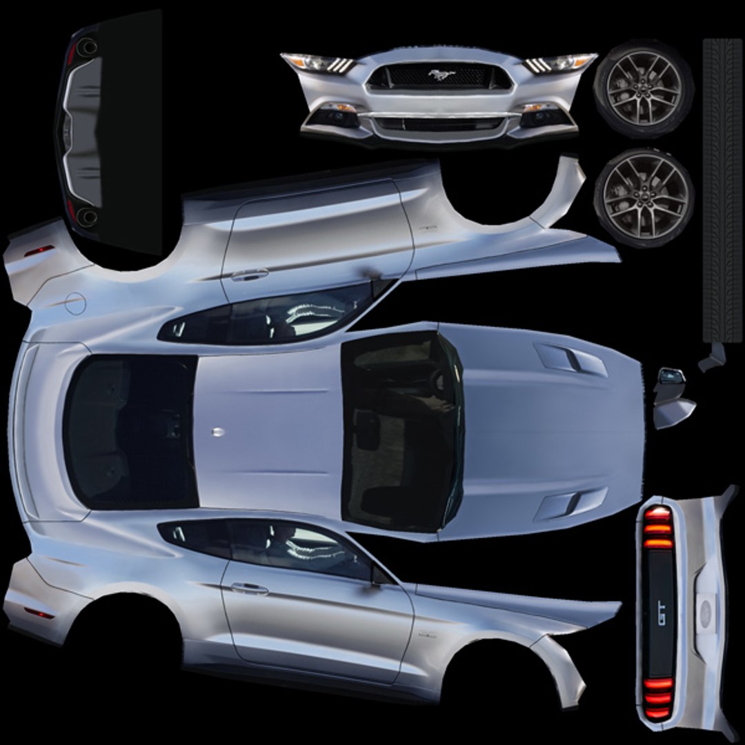 2015 mustang gt 3d model