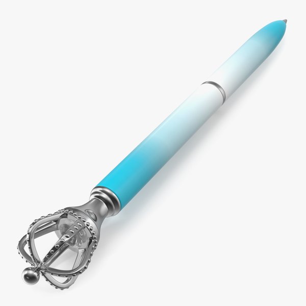 Ballpoint Pen with Crown Blue 3D 모델 - TurboSquid 2027885