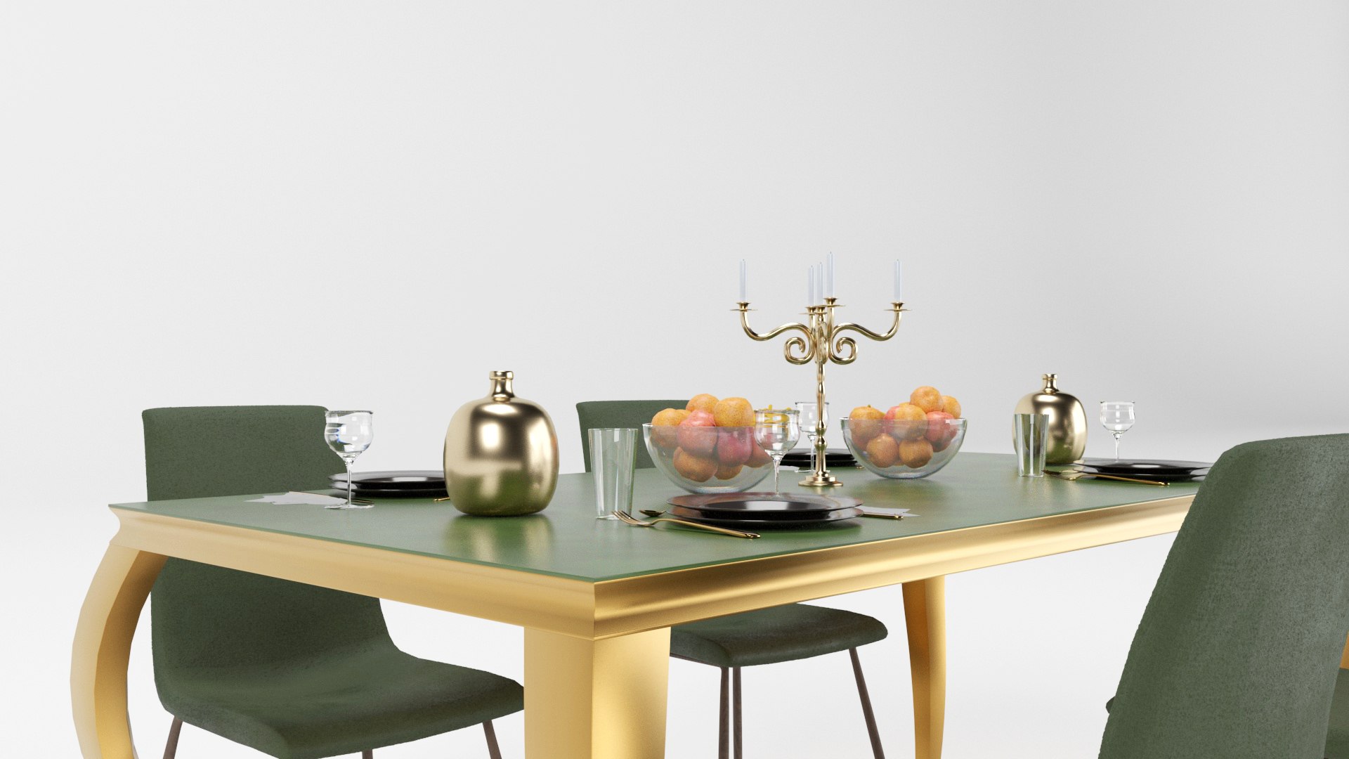 Dining Table Set 01 3D Model - TurboSquid 2021404