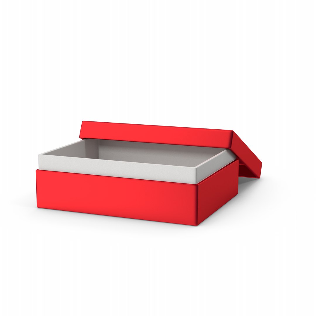 Red Open Box 2 3D Model - TurboSquid 2078656