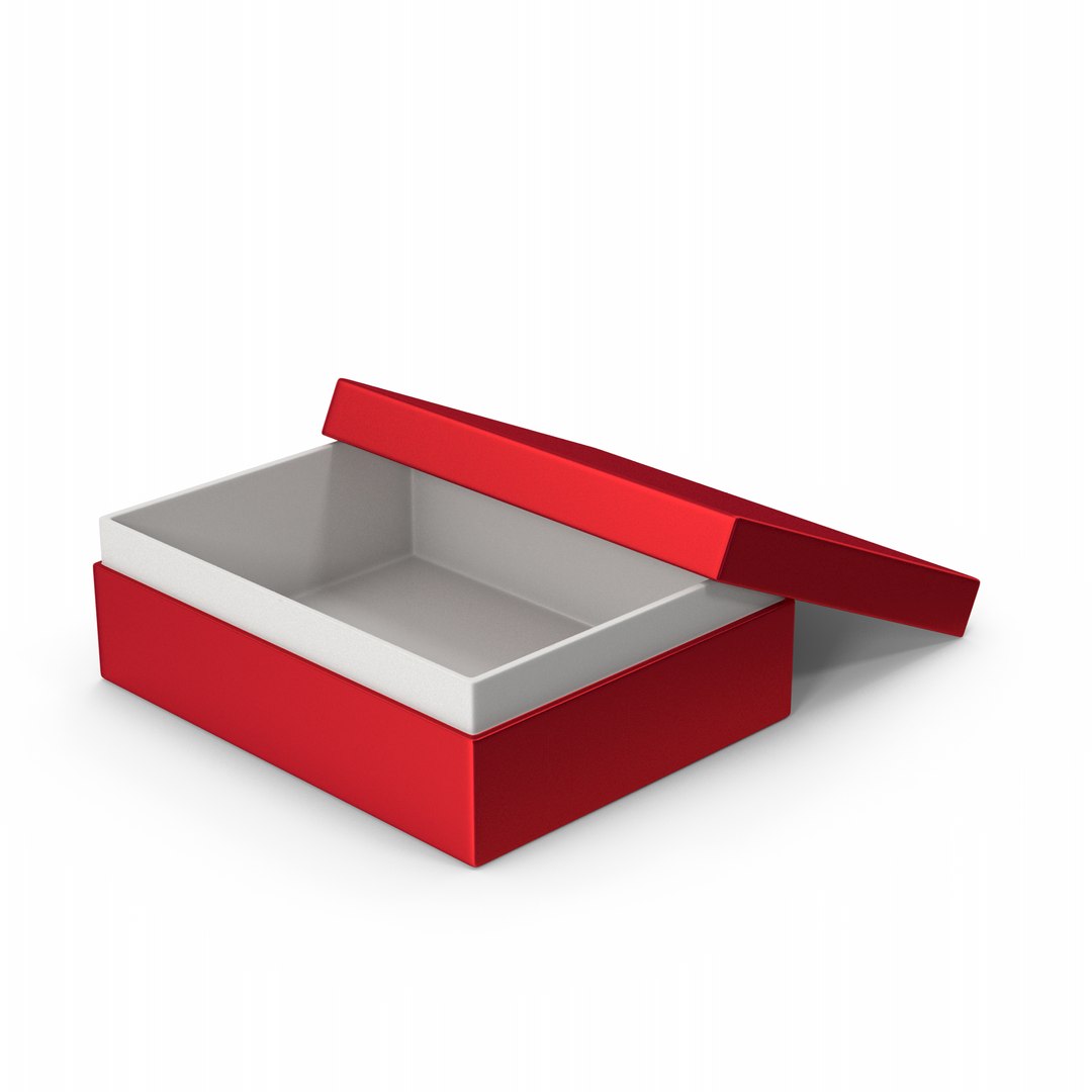 Red Open Box 2 3D Model - TurboSquid 2078656