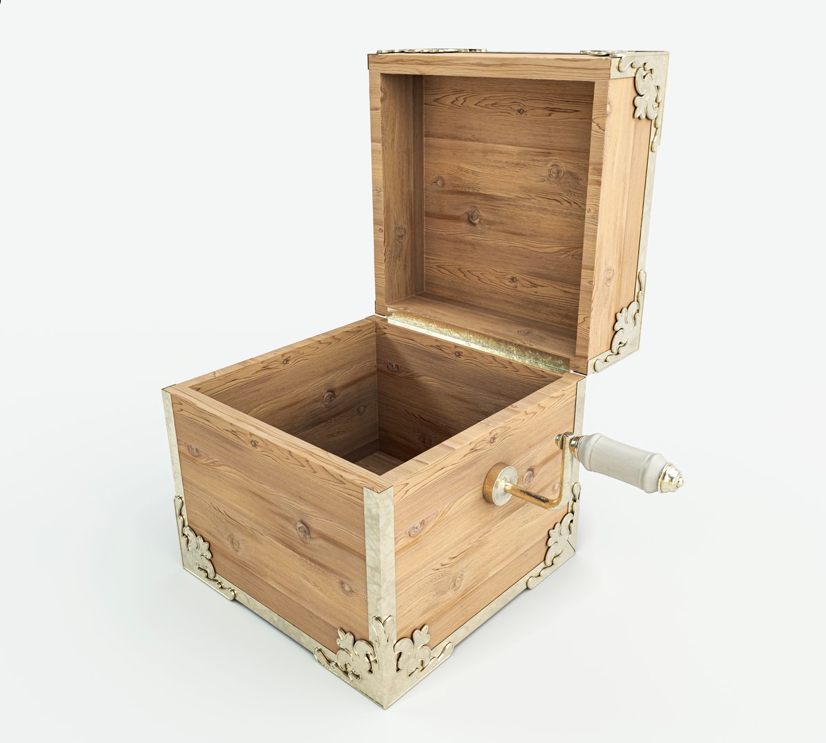 3D Ornate Wind Up Box - TurboSquid 2065166