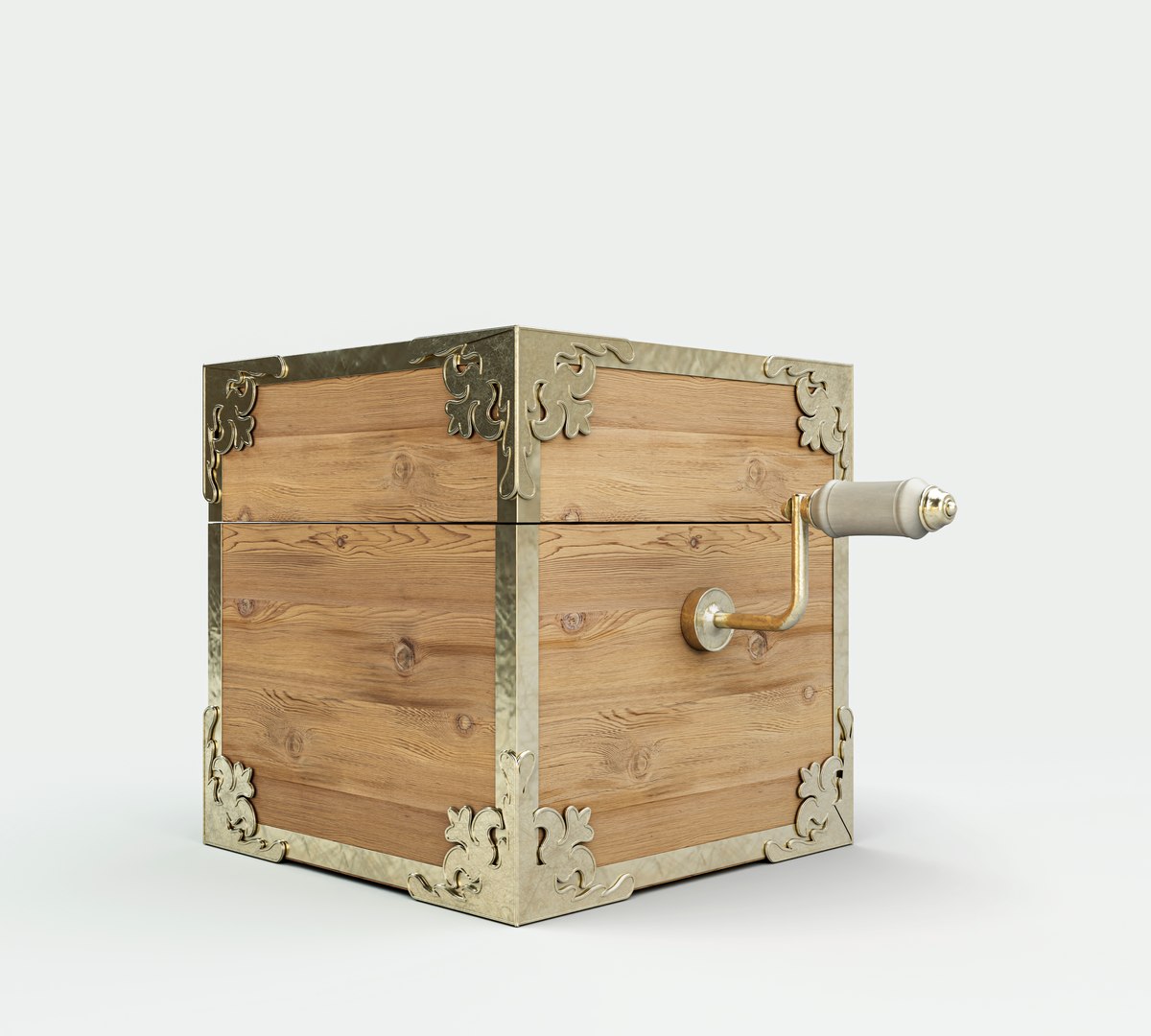 3D Ornate Wind Up Box - TurboSquid 2065166