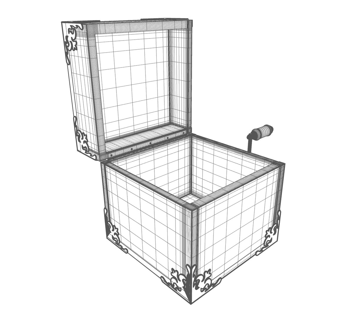 3D Ornate Wind Up Box - TurboSquid 2065166