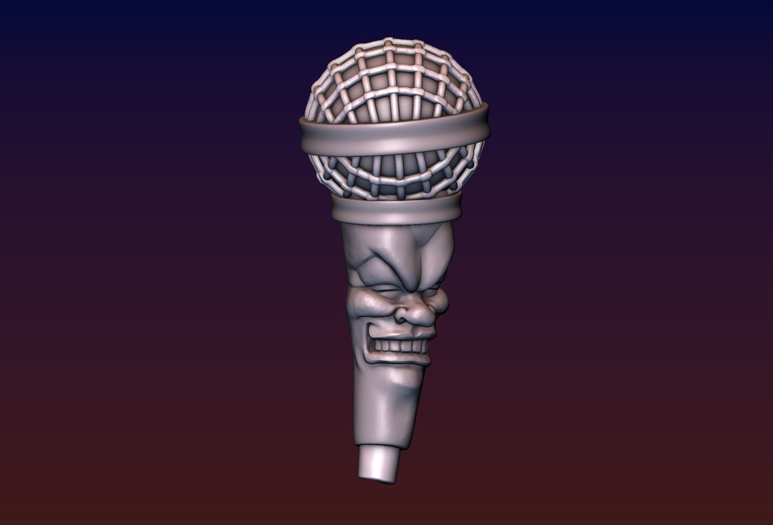 Cartoon Microphone Stylized 3D Print 3D Model - TurboSquid 1878380