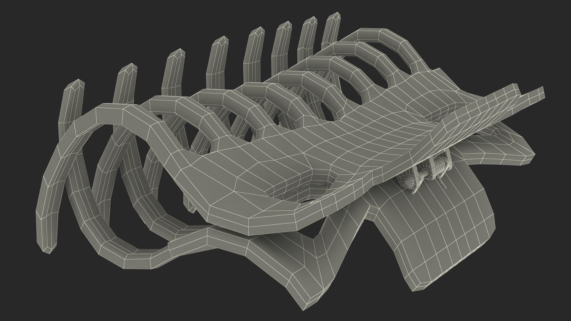 3D Plastic Claw Hair Clip - TurboSquid 2117329