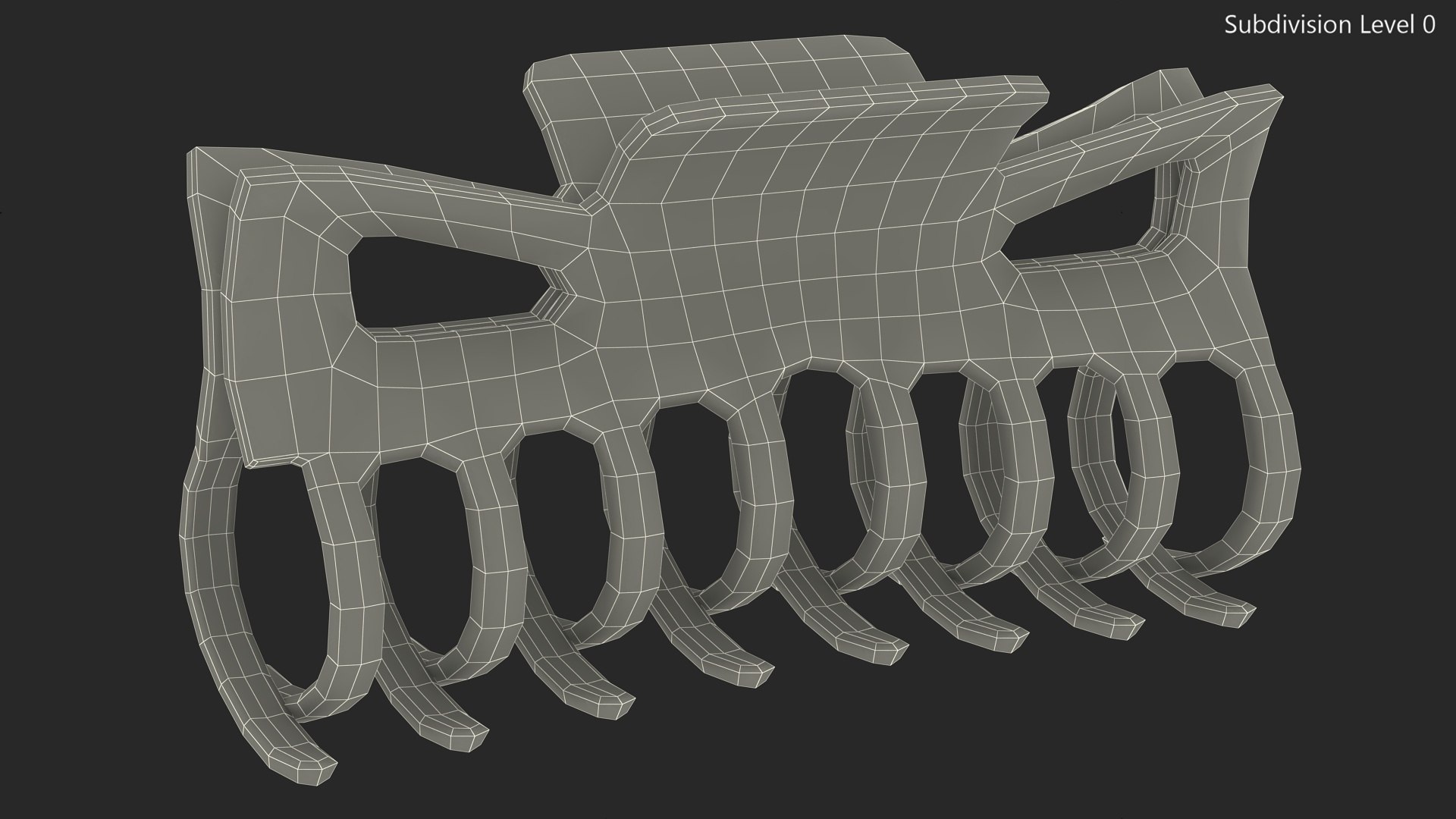 3D Plastic Claw Hair Clip - TurboSquid 2117329