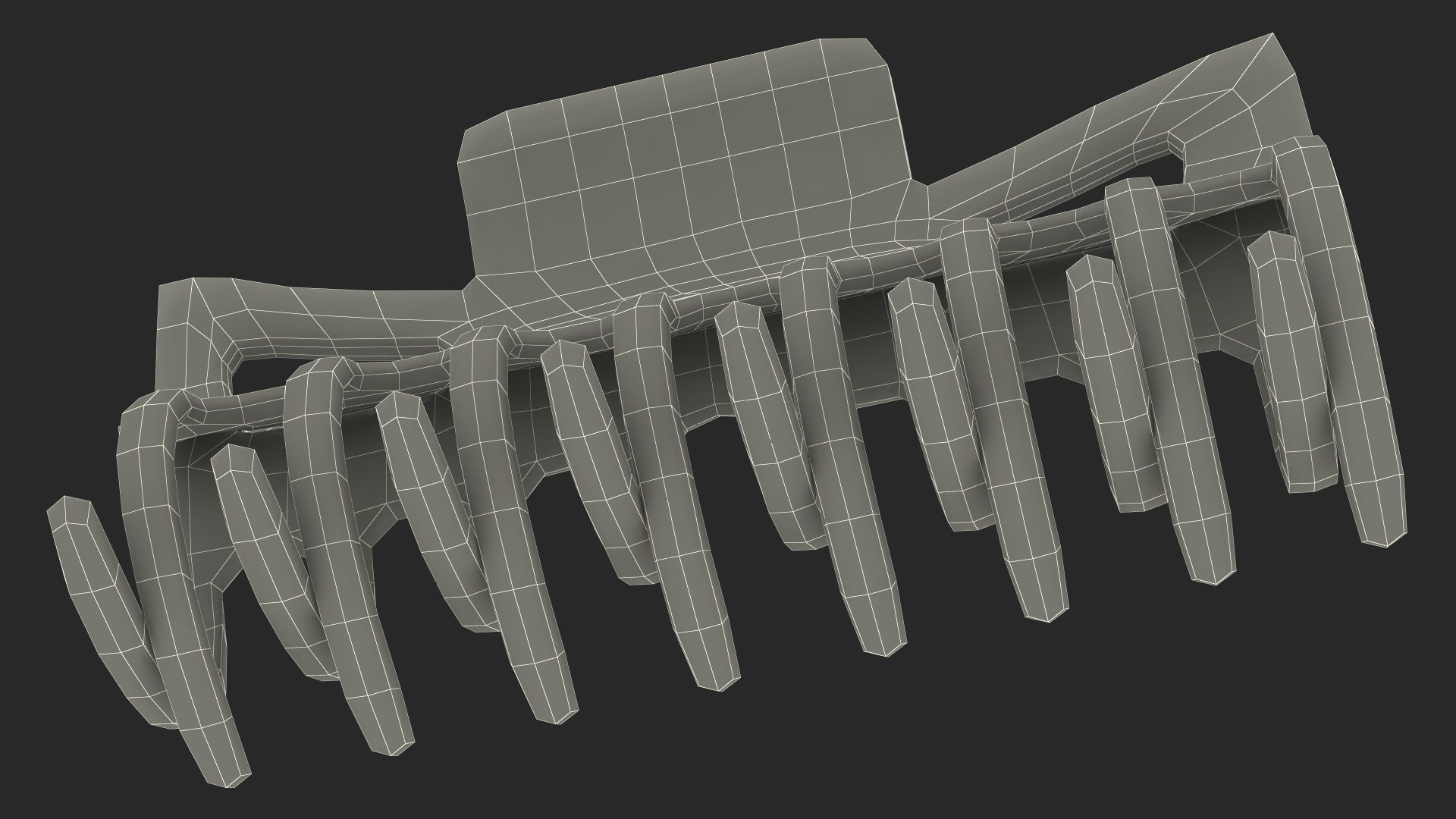 3D Plastic Claw Hair Clip - TurboSquid 2117329