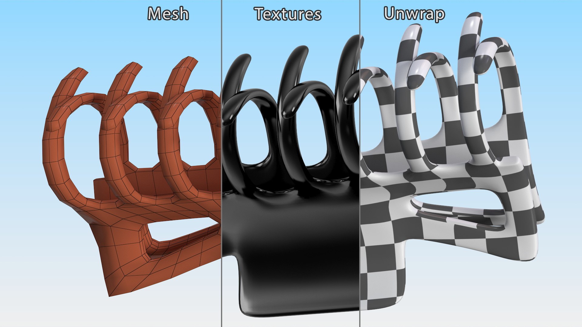 3D Plastic Claw Hair Clip - TurboSquid 2117329