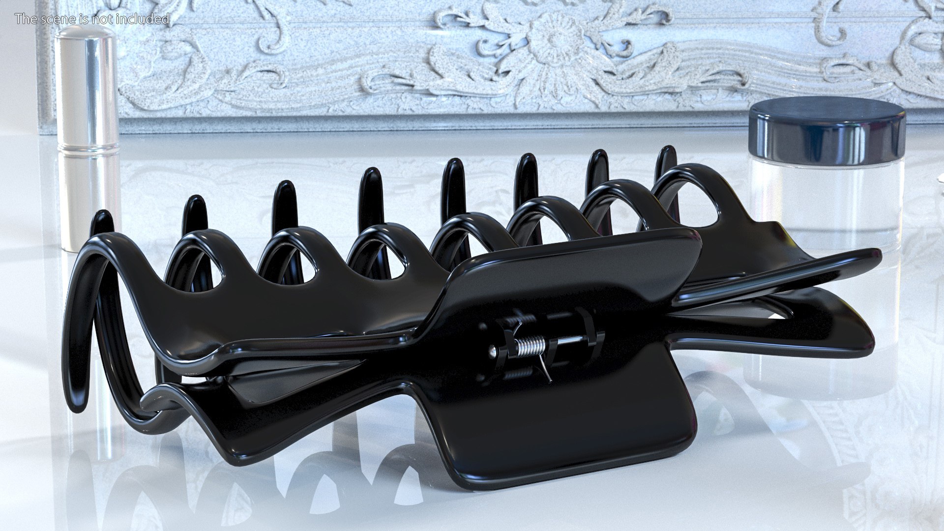 3D Plastic Claw Hair Clip - TurboSquid 2117329