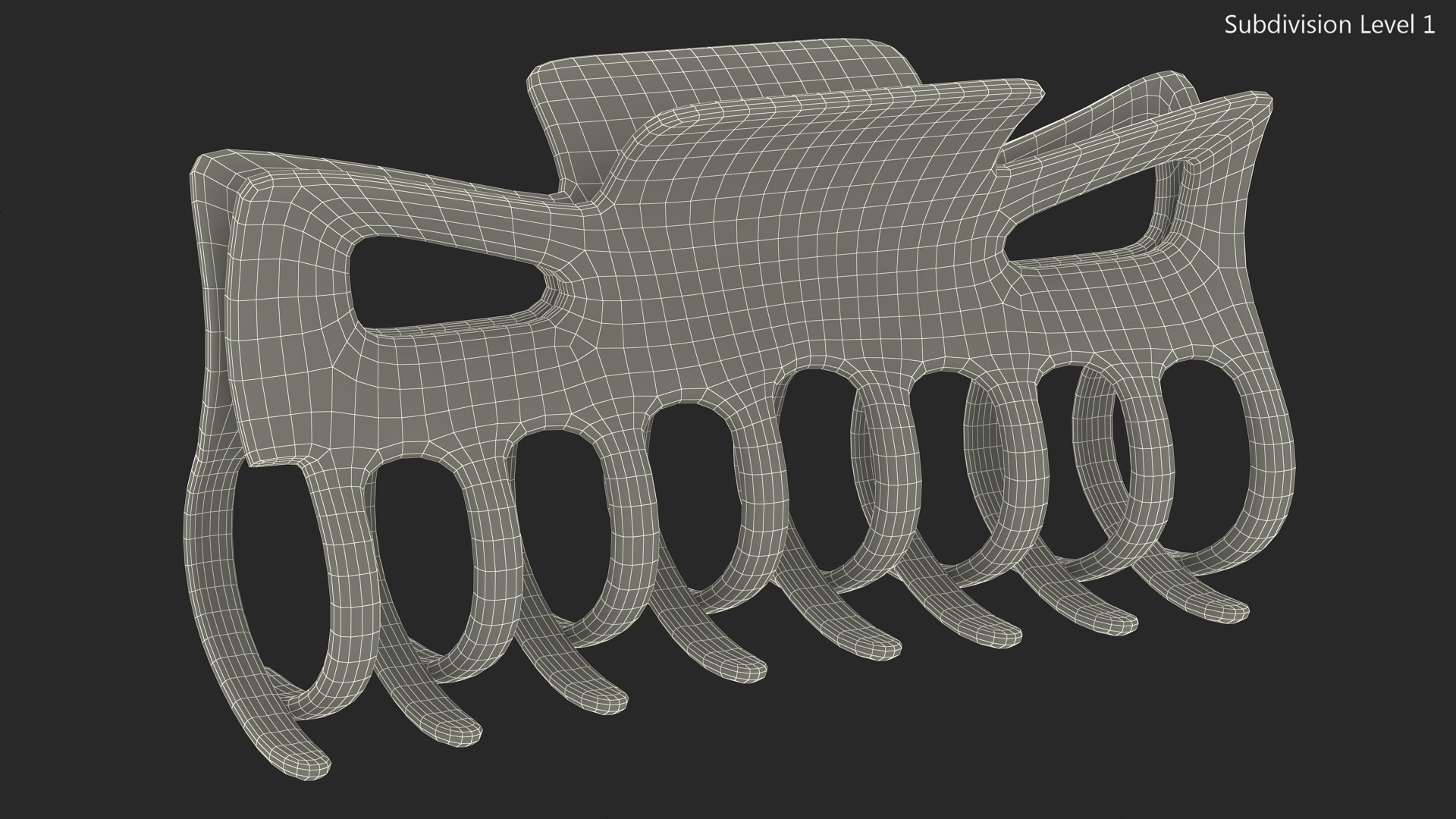 3D Plastic Claw Hair Clip - TurboSquid 2117329