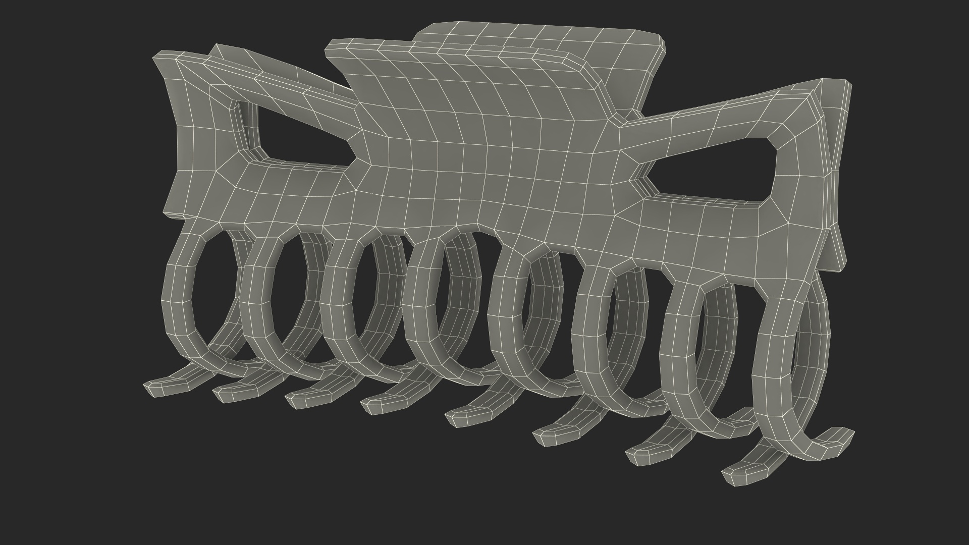 3D Plastic Claw Hair Clip - TurboSquid 2117329