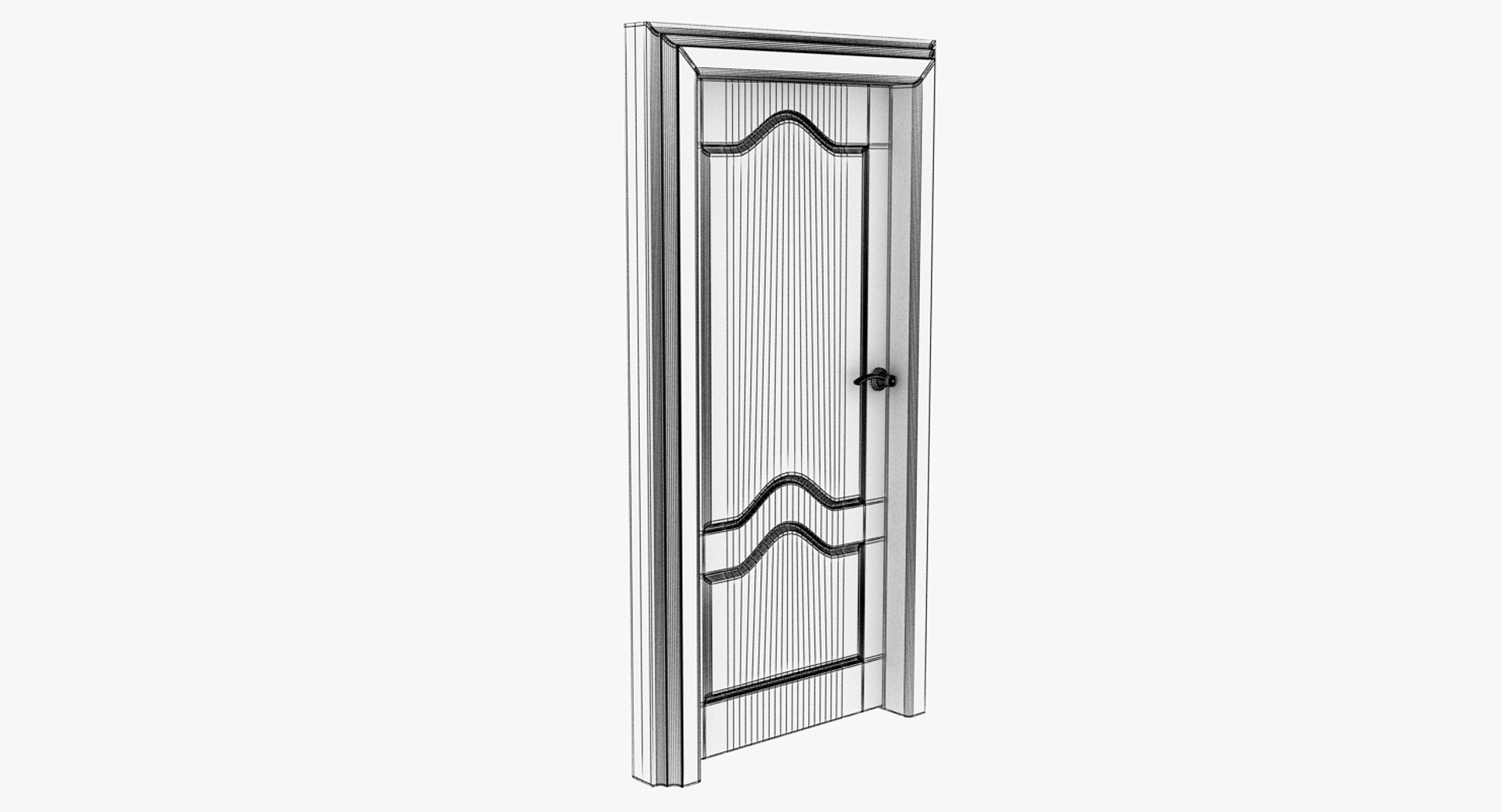 3d door set model