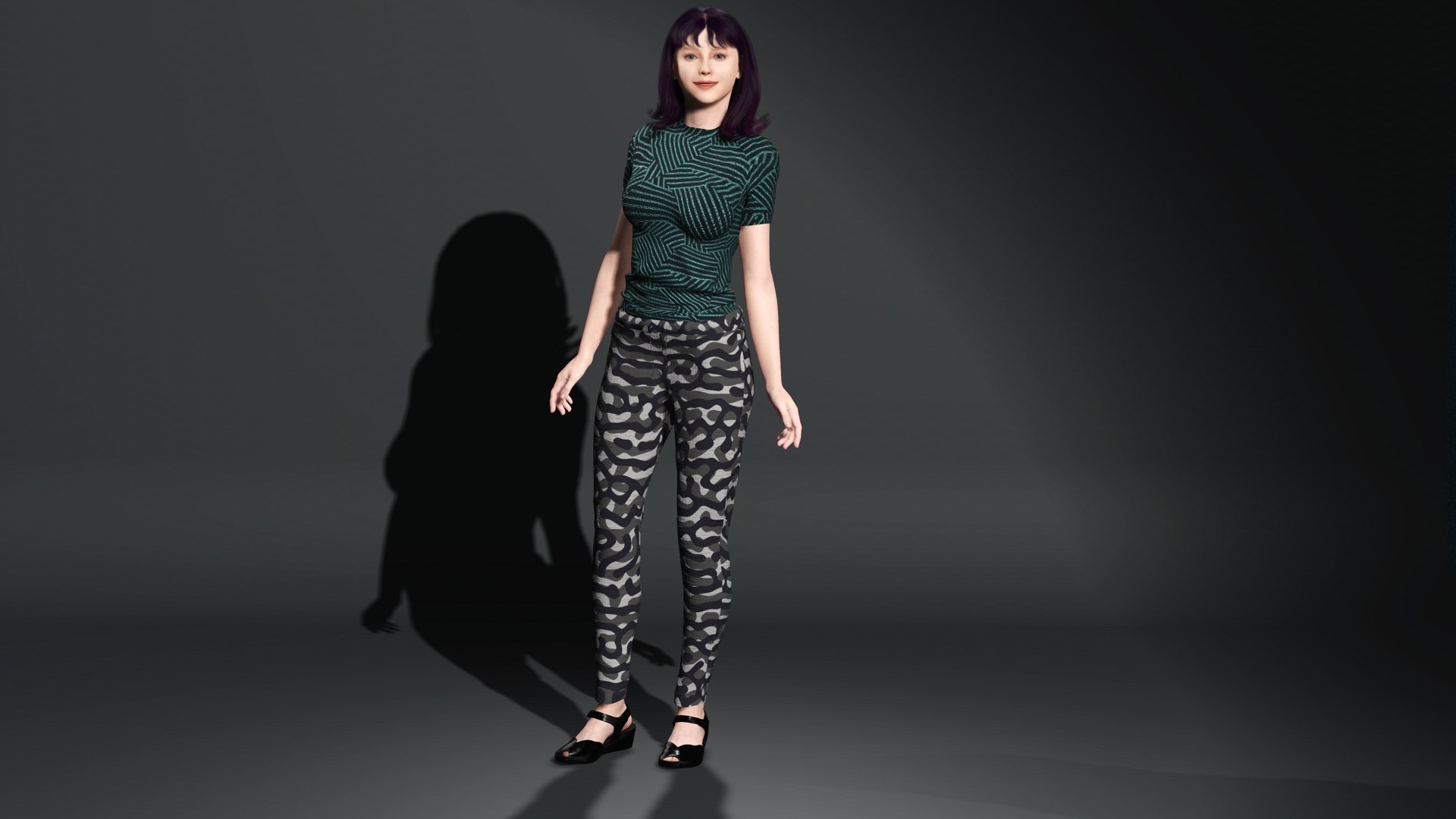 Realistic Young Female Character Ready HighQuality Modern Outfit Model ...