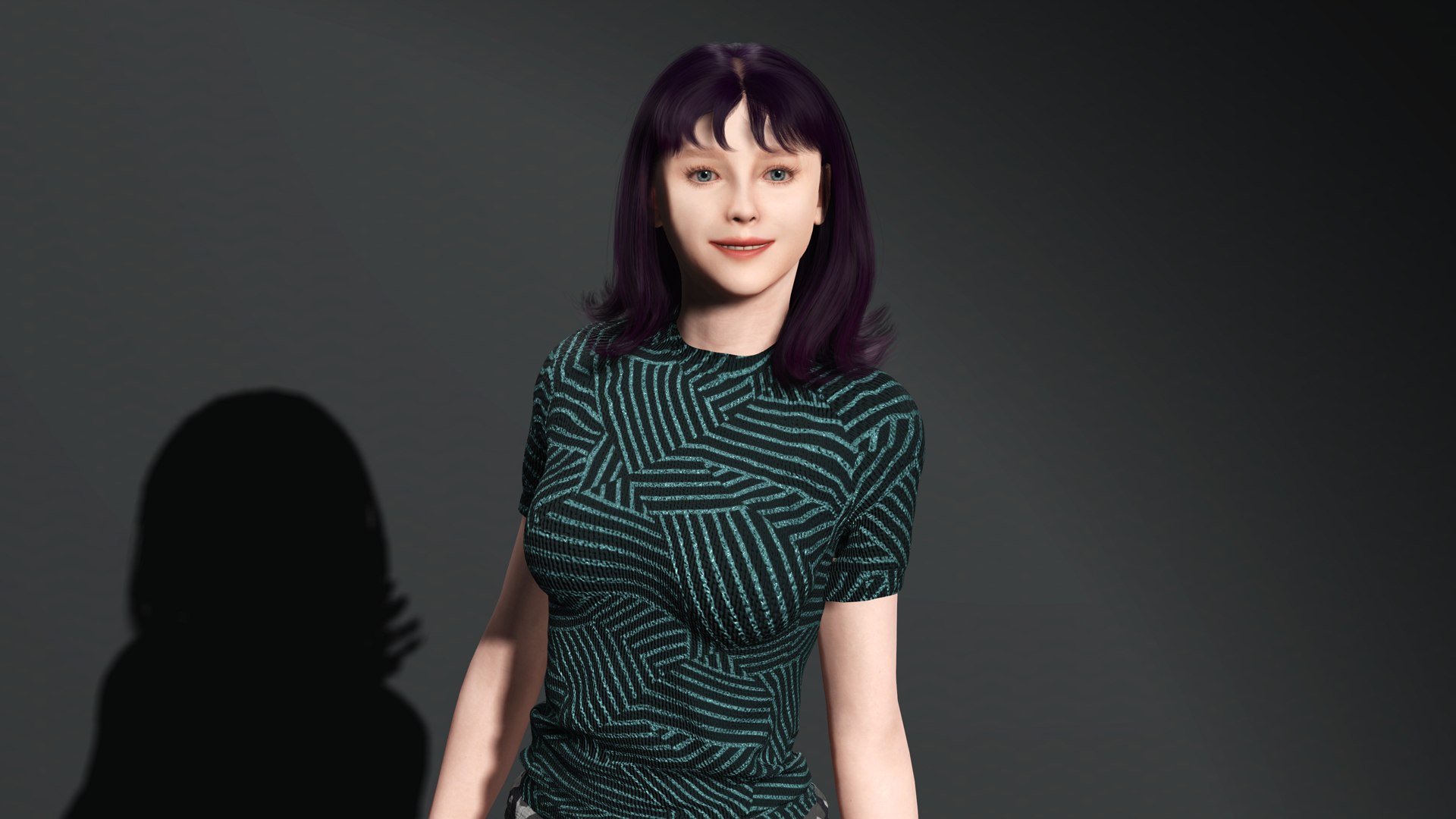 Realistic Young Female Character Ready HighQuality Modern Outfit Model ...