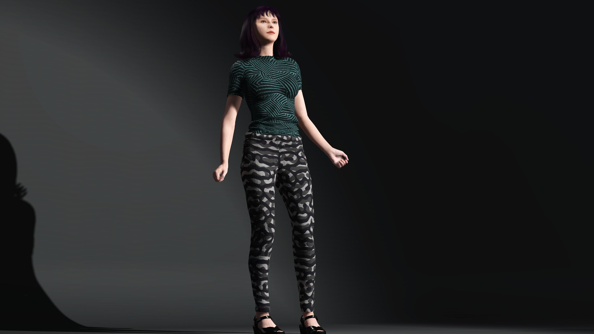 Realistic Young Female Character Ready HighQuality Modern Outfit Model ...