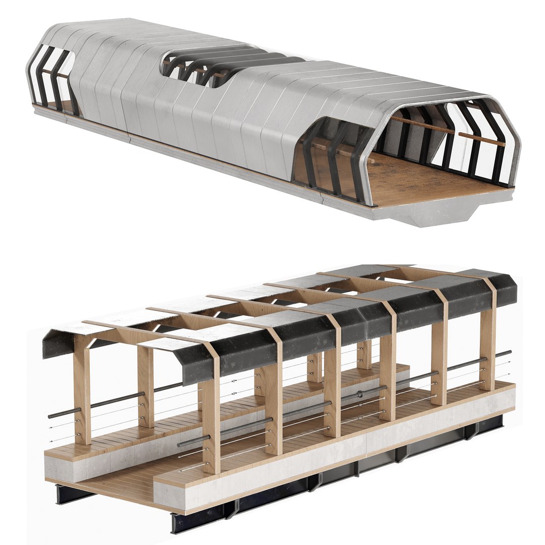 3D Modular Bridge Set 2 - TurboSquid 2389819