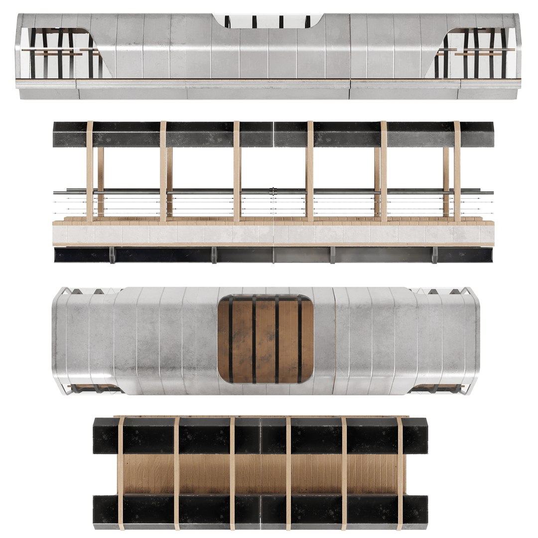 3D Modular Bridge Set 2 - TurboSquid 2389819