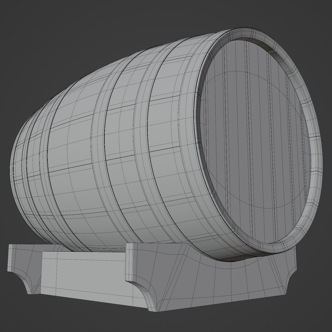 3D Wooden Barrel Model - TurboSquid 2105281