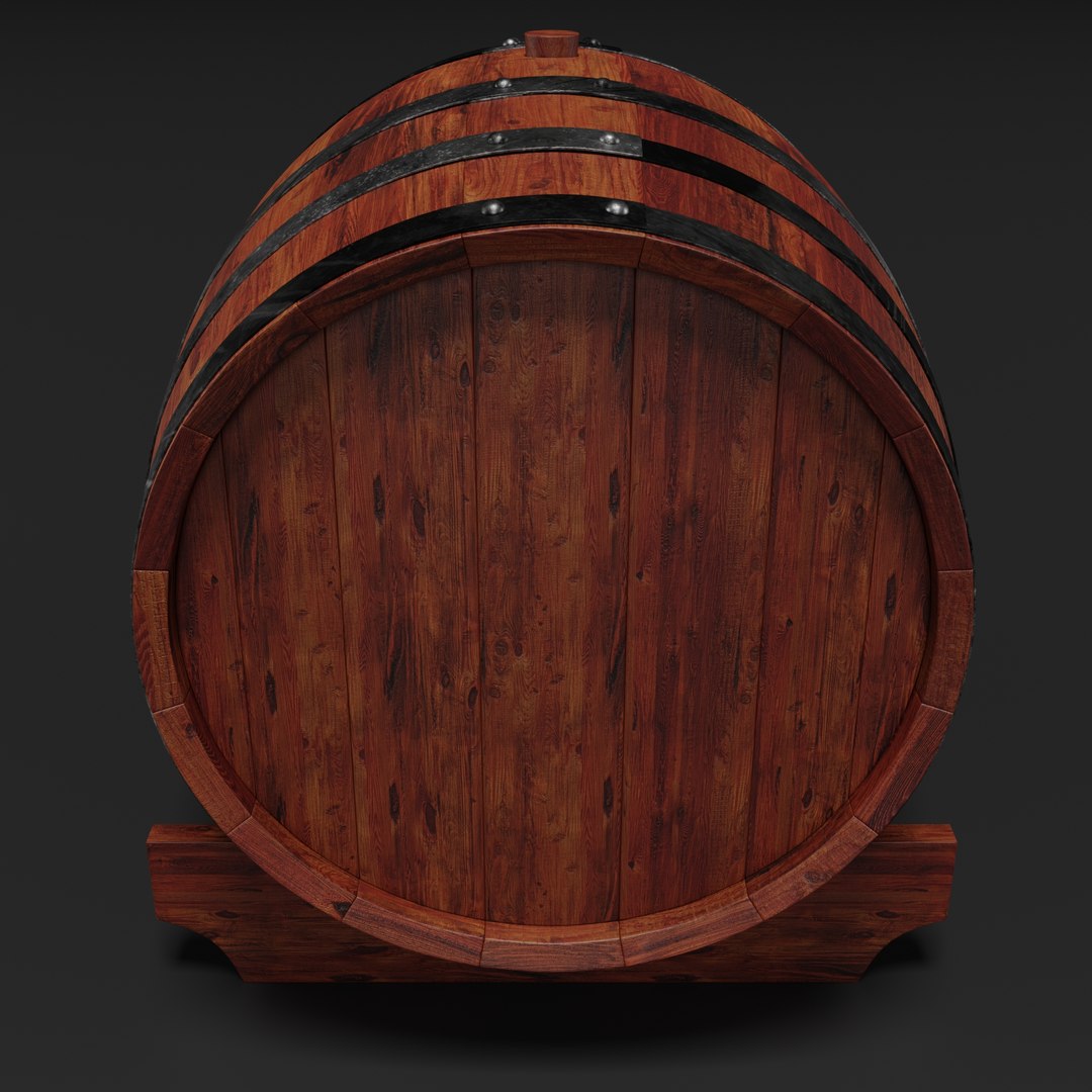 3D Wooden Barrel Model - TurboSquid 2105281