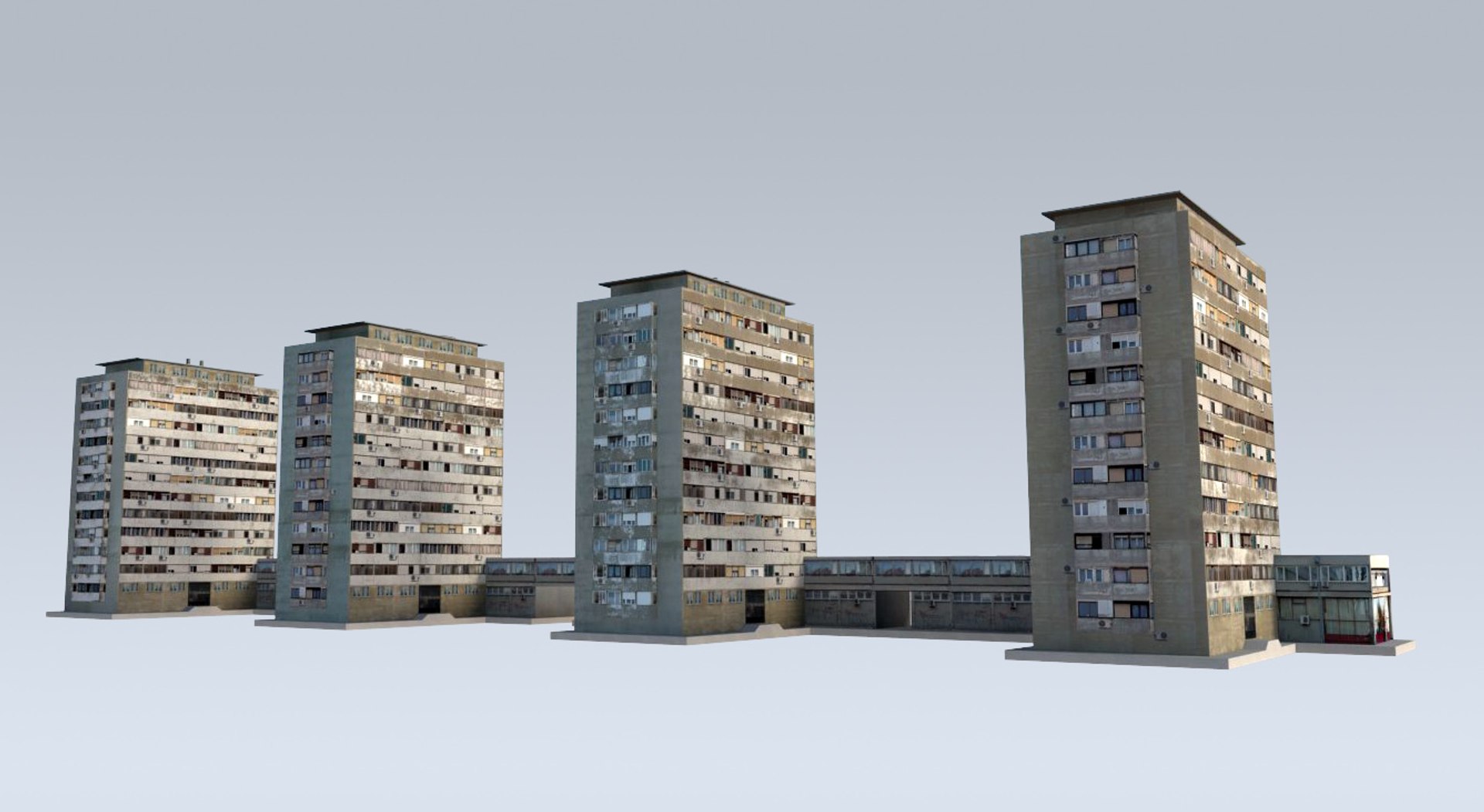 3d Residential Towers Slums