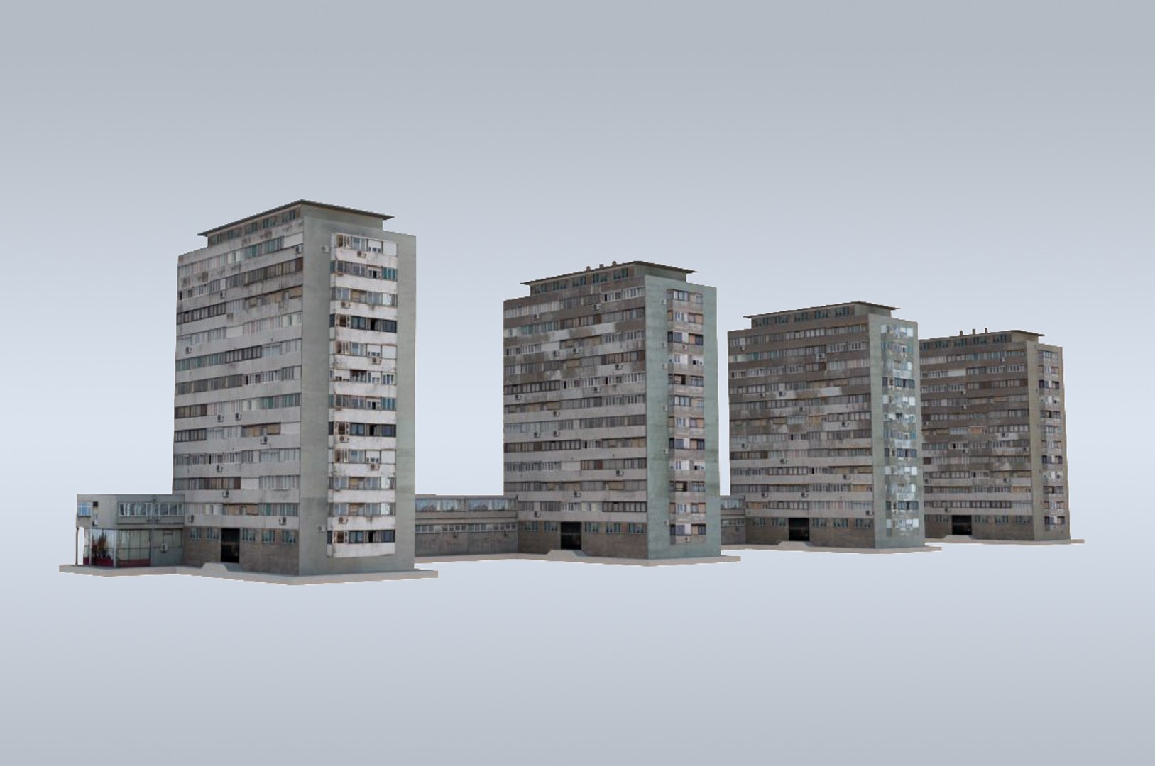 3d Residential Towers Slums
