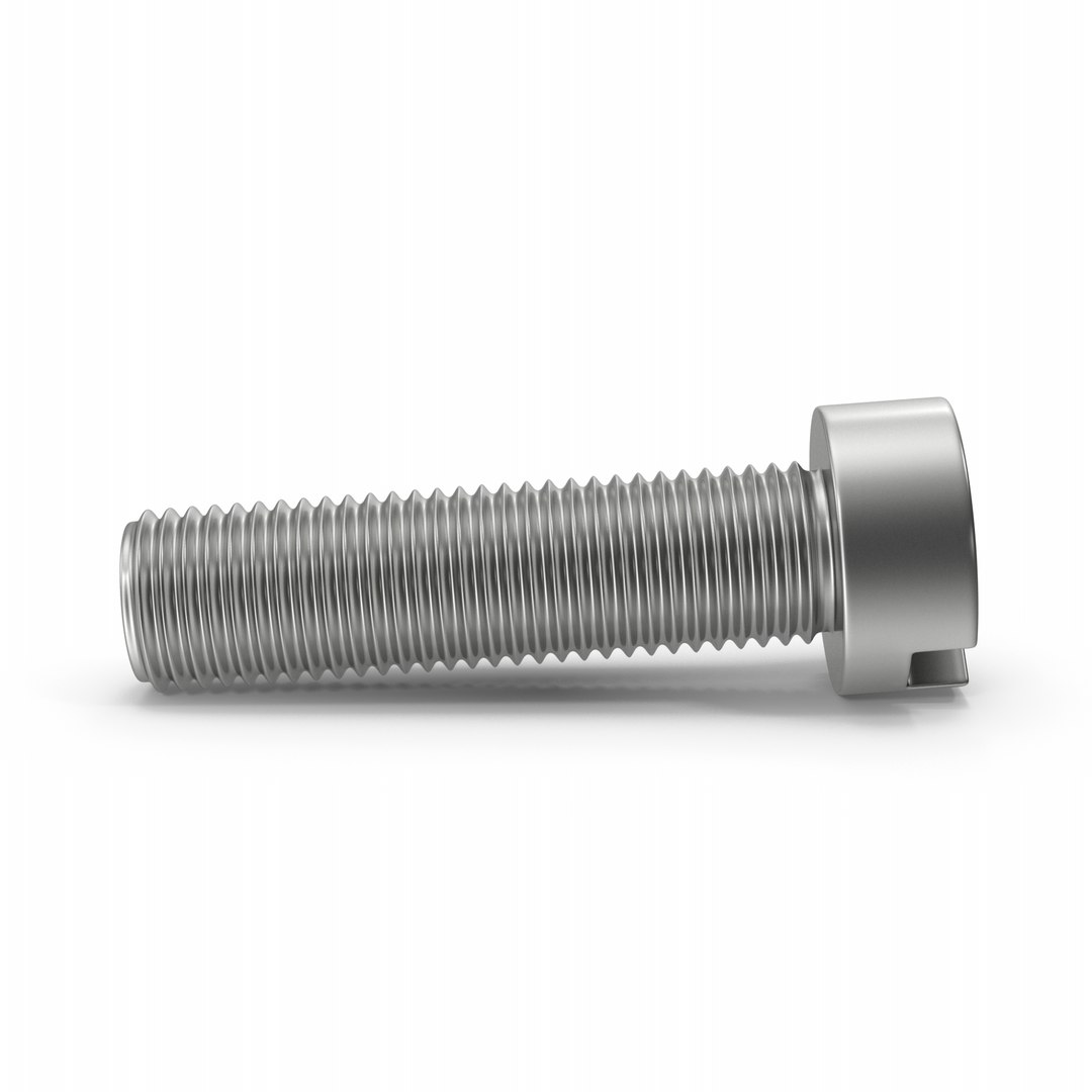 3D Model Slotted Head Bolt - TurboSquid 1975692