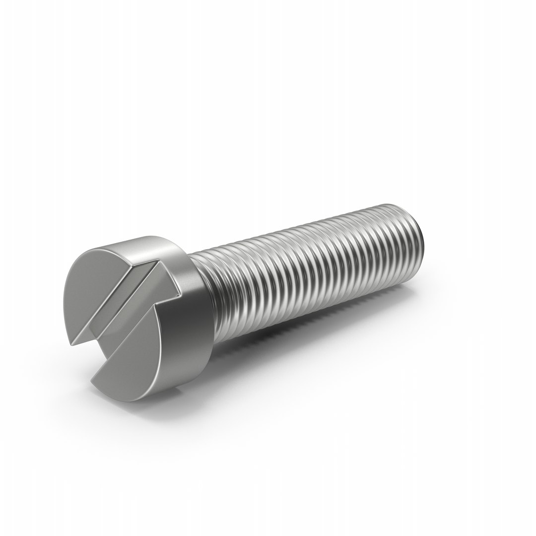 3D Model Slotted Head Bolt - TurboSquid 1975692