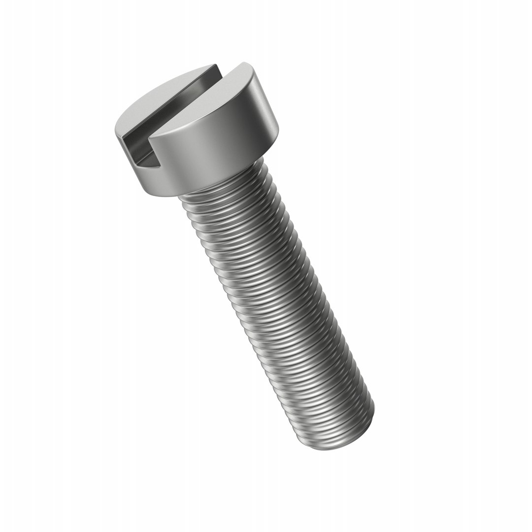 3D Model Slotted Head Bolt - TurboSquid 1975692