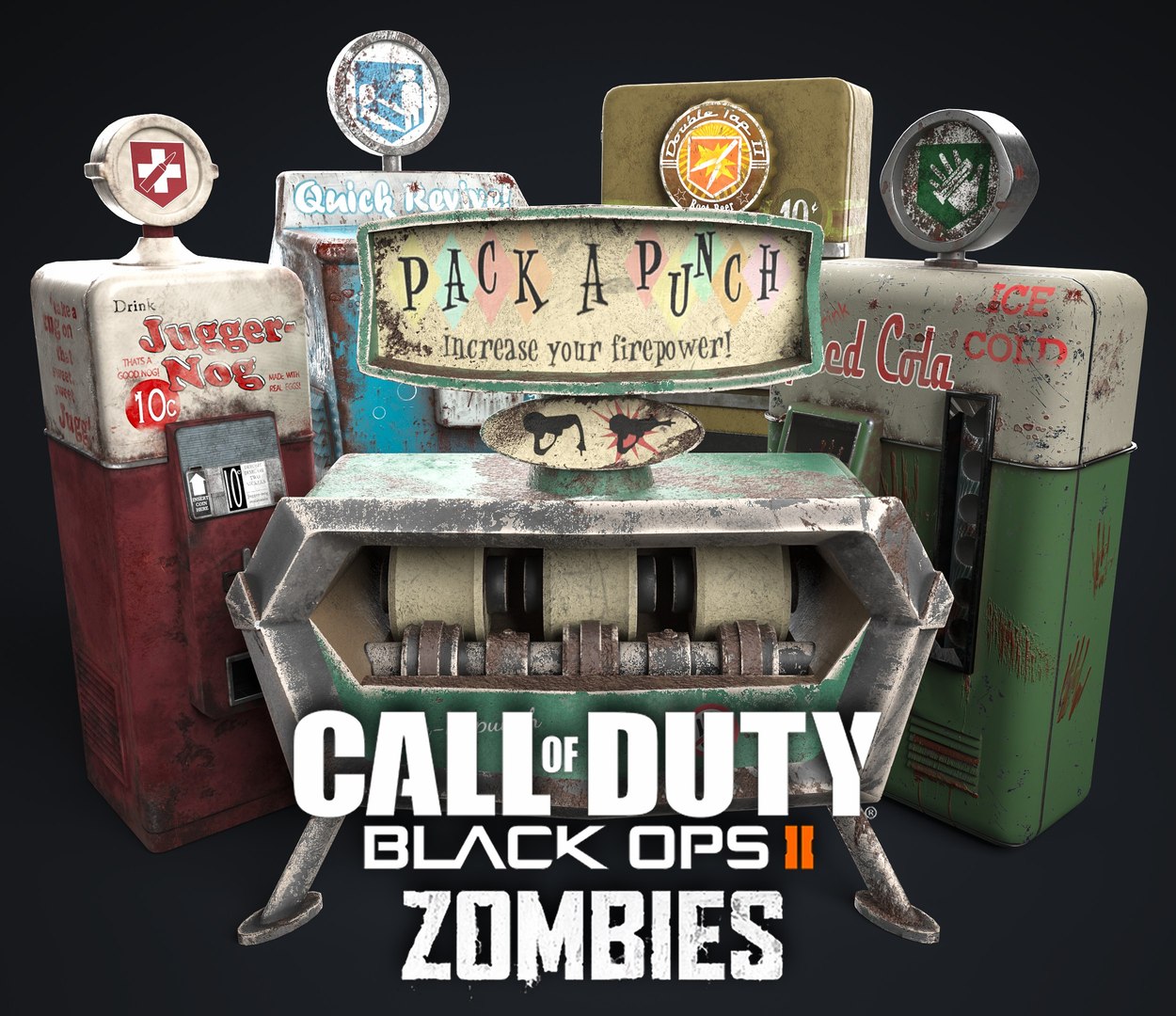 Call Of Duty Black Ops II Zombies Power-Ups Pack Model - TurboSquid 2289936
