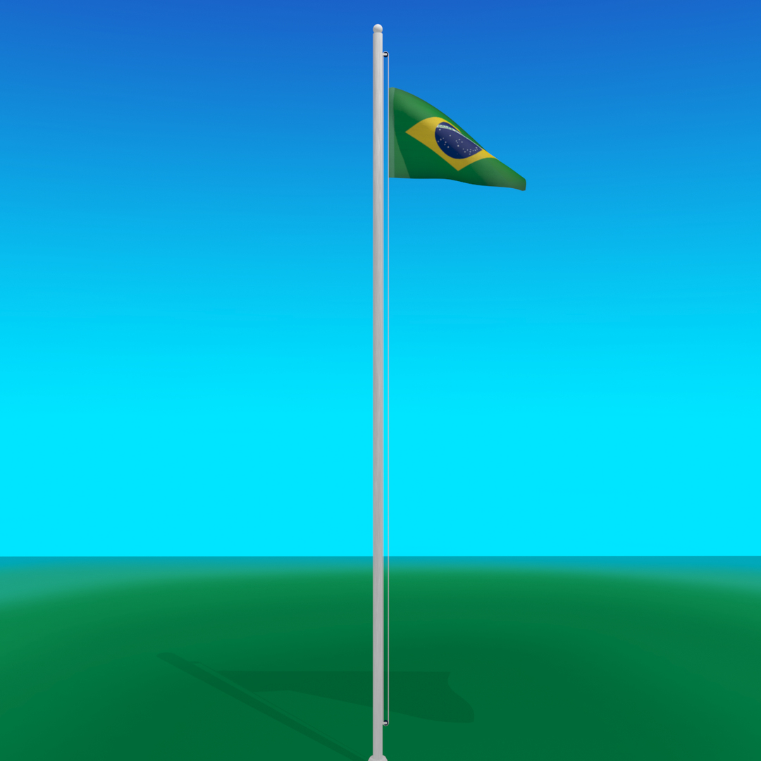 3d model flags brazil