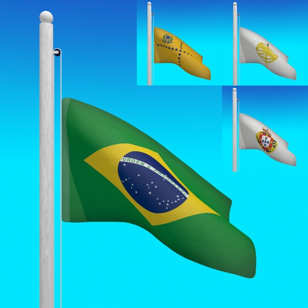 modelo 3d Banderas de Brasil - Colección animada - TurboSquid 1033632