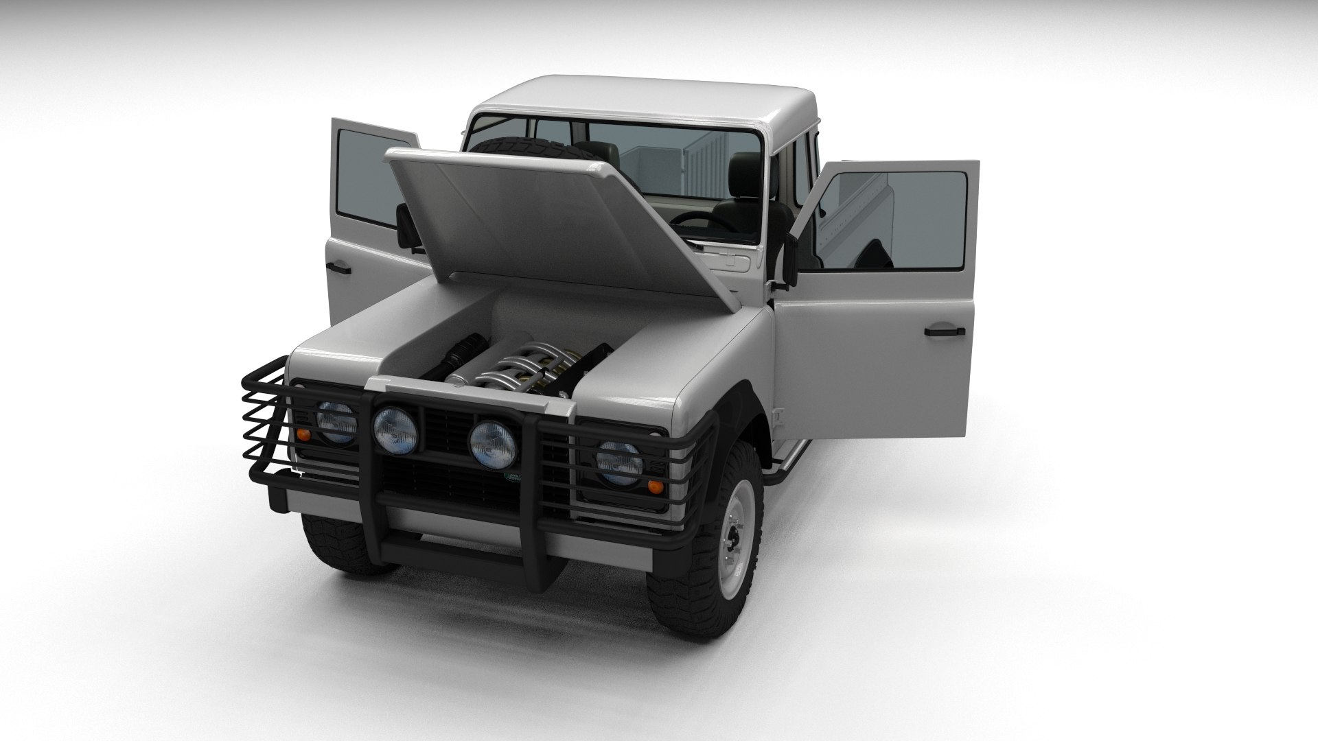 3d land rover defender 90 model